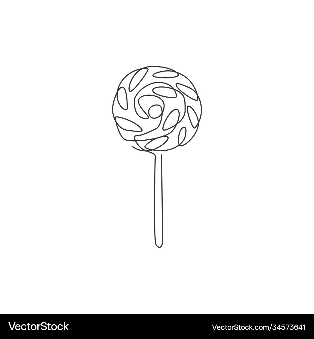 One single line drawing fresh sweet online Vector Image