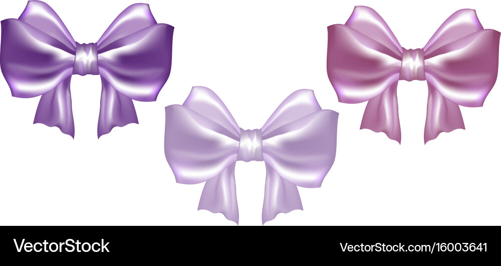Pastel pink satin bow with ribbons Royalty Free Vector Image