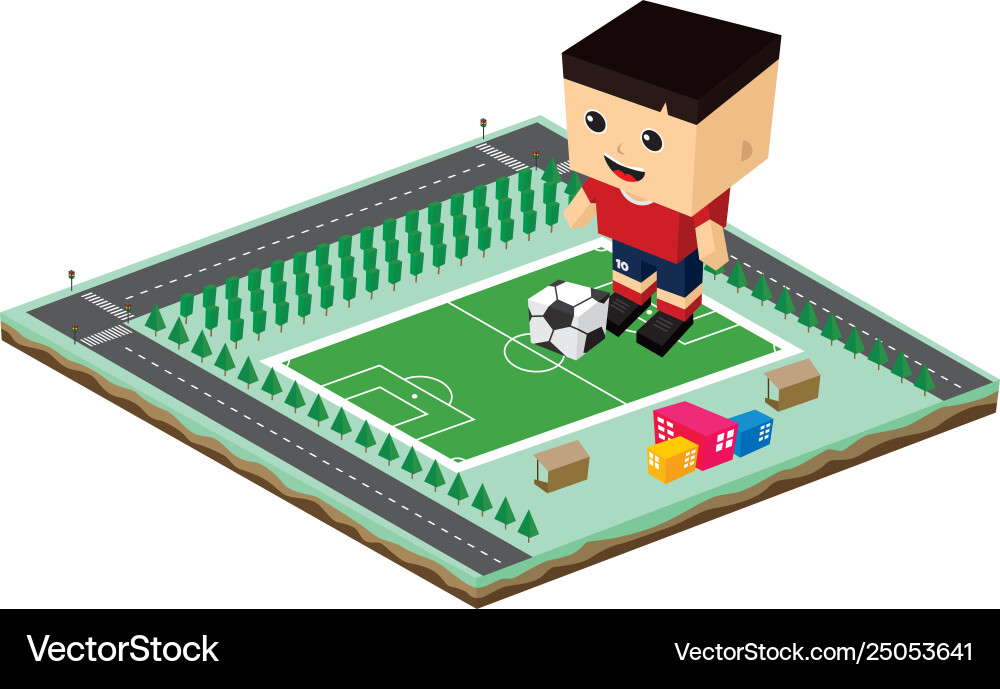Soccer league player cartoon Royalty Free Vector Image