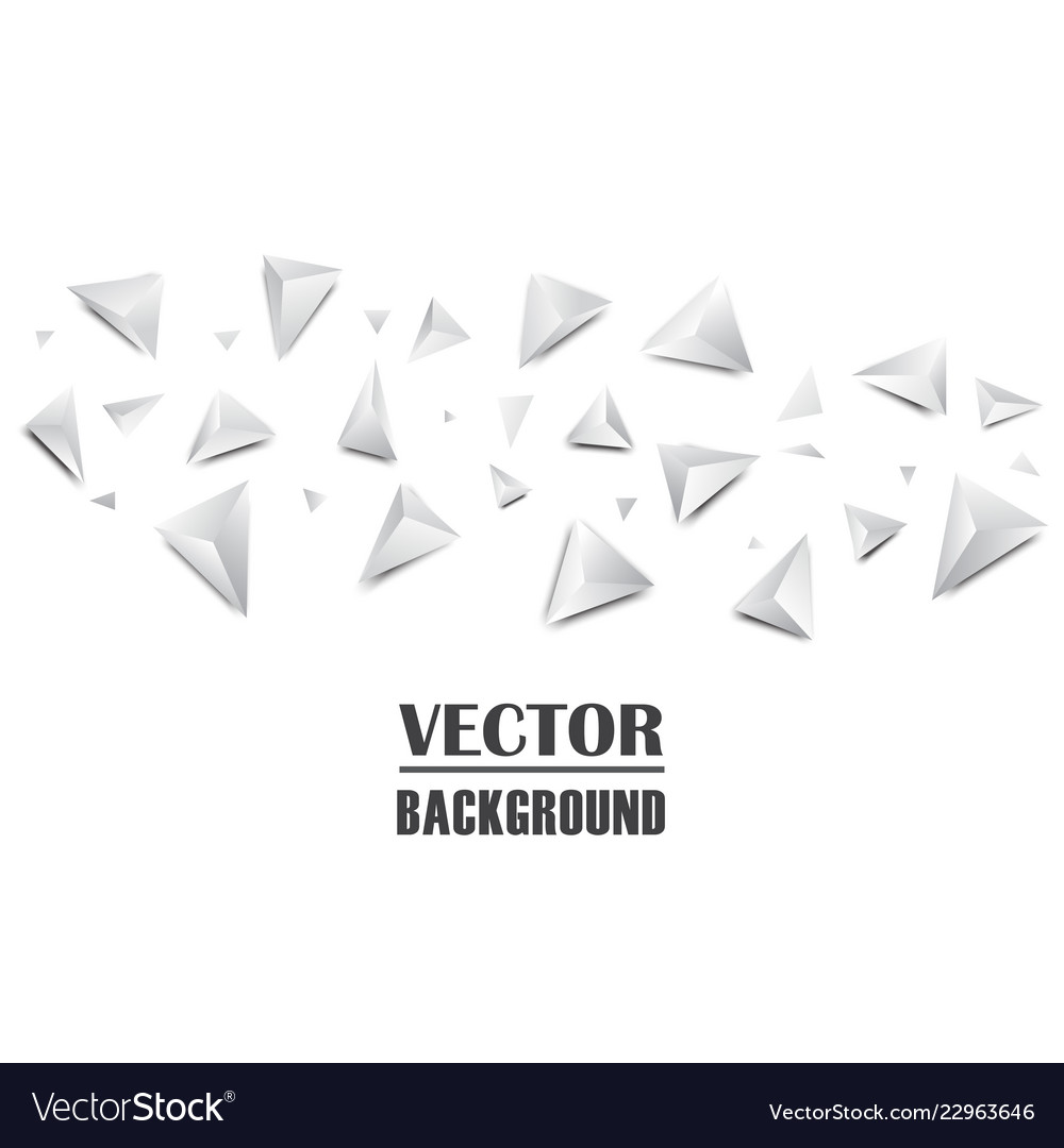 Abstract 3d triangle background Royalty Free Vector Image