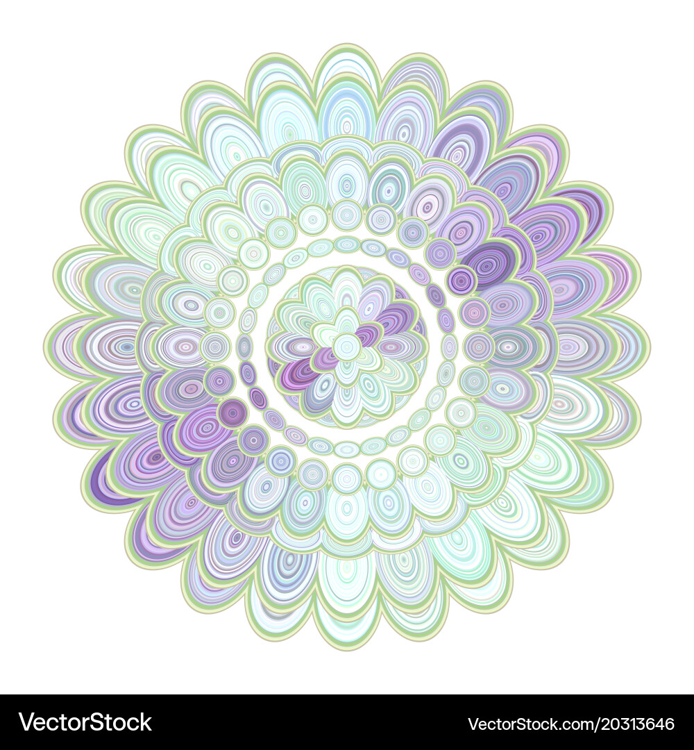 Abstract floral mandala ornament design Royalty Free Vector