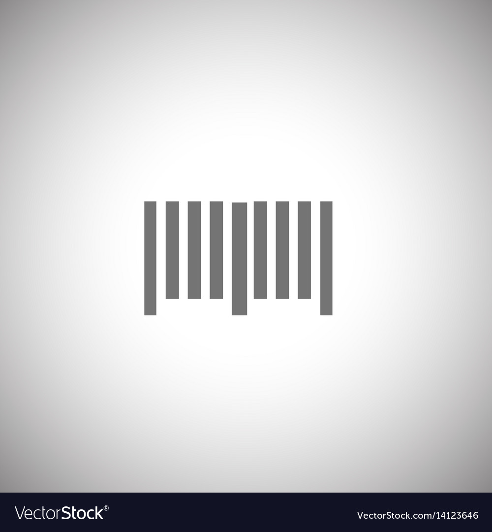 Bar code icon simple bar code pictogram Royalty Free Vector