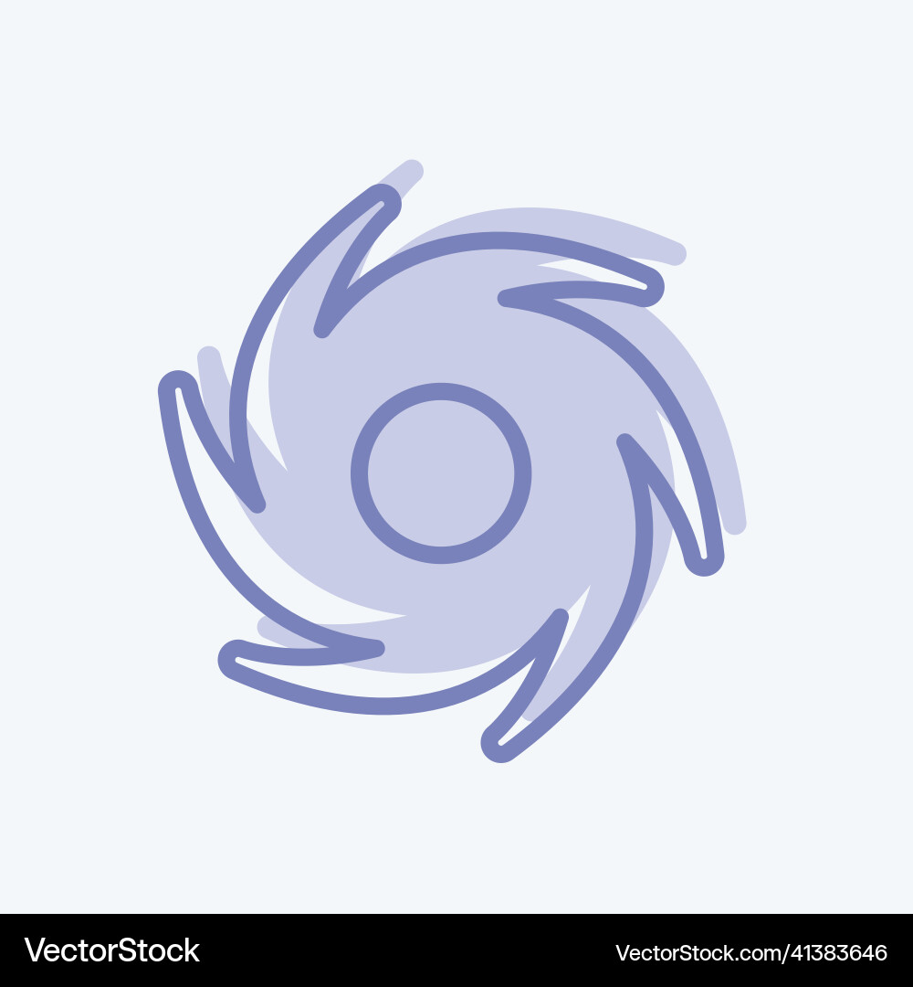 Cyclone icon in trendy two tone style isolated Vector Image
