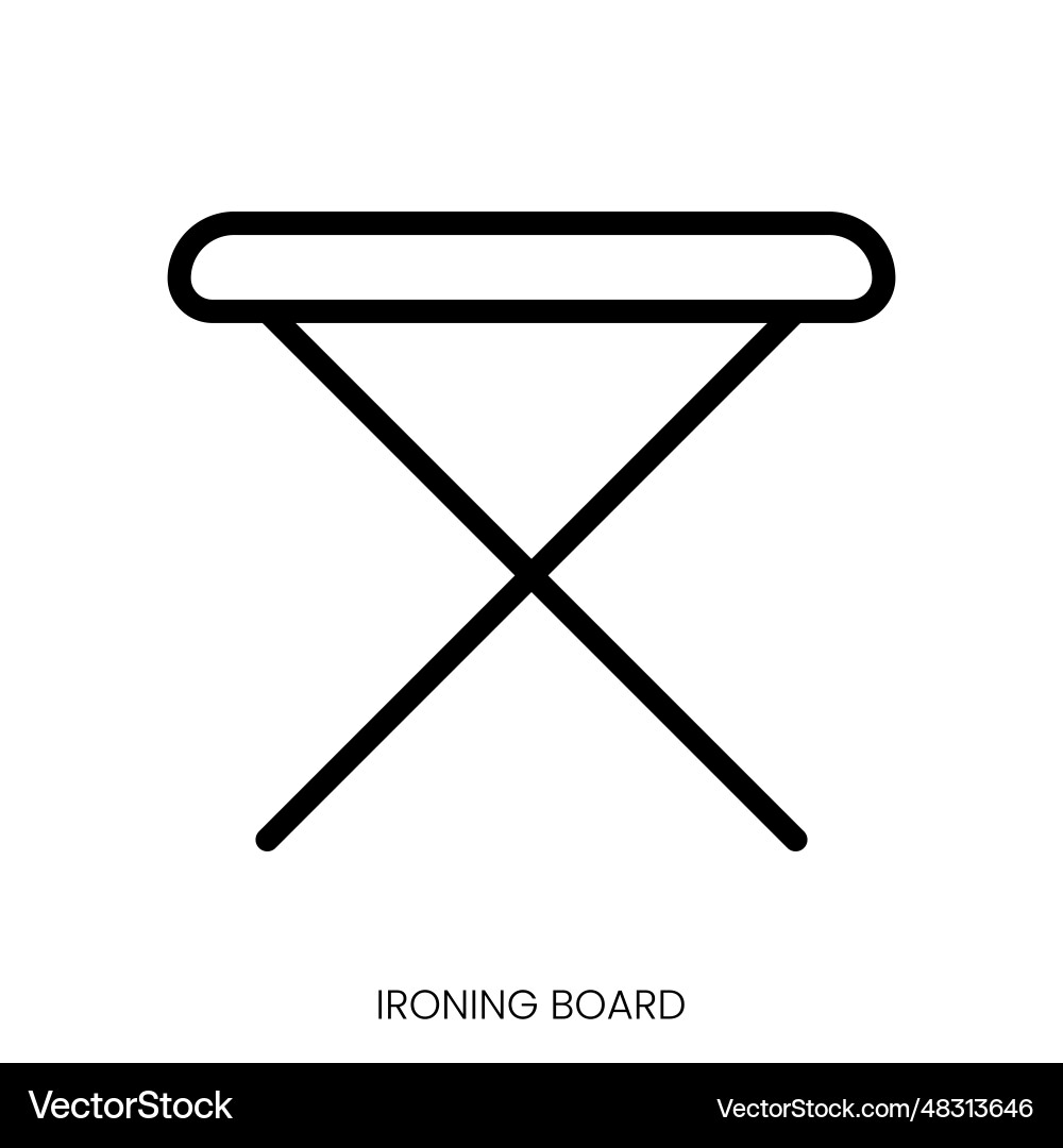 Ironing board icon line art style design isolated Vector Image