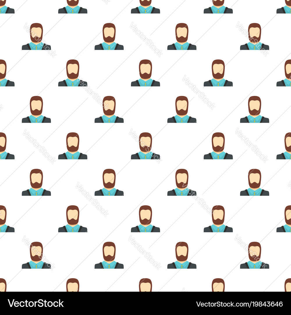 Man avatar pattern seamless Royalty Free Vector Image