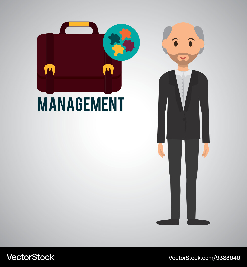 Management design person icon isolated Royalty Free Vector