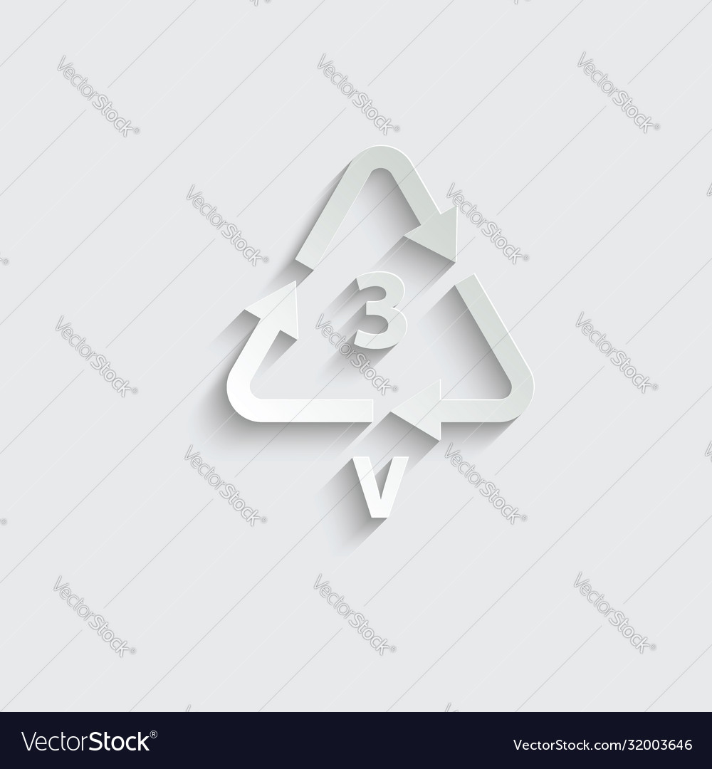 Plastic recycling symbol v 3 plastic code Vector Image