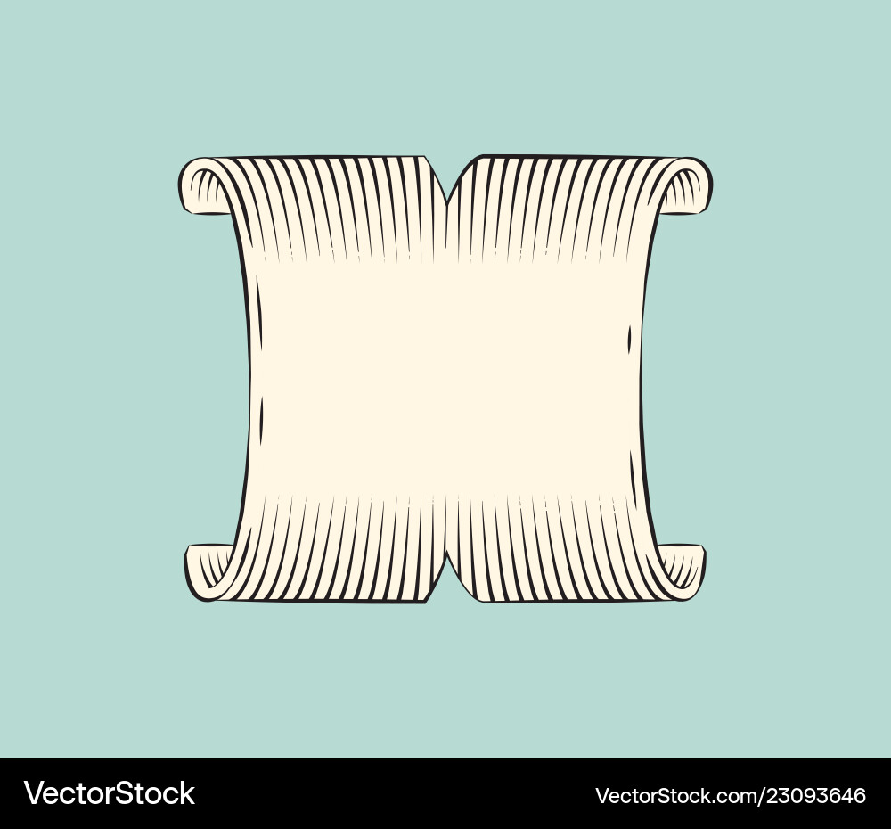 Ribbon wide banner sketch Royalty Free Vector Image