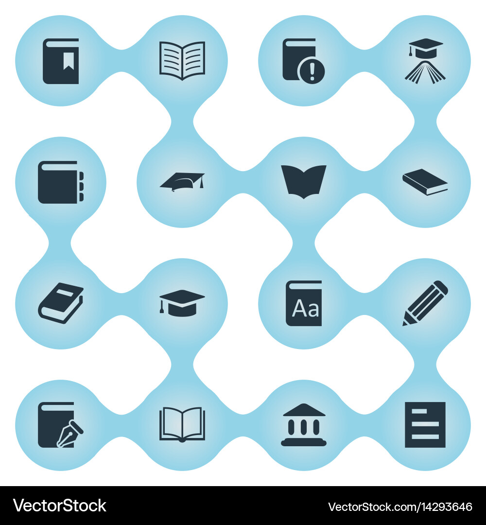 Set of simple education icons Royalty Free Vector Image