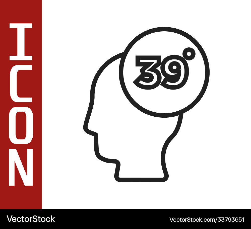 Black line high human body temperature or get Vector Image