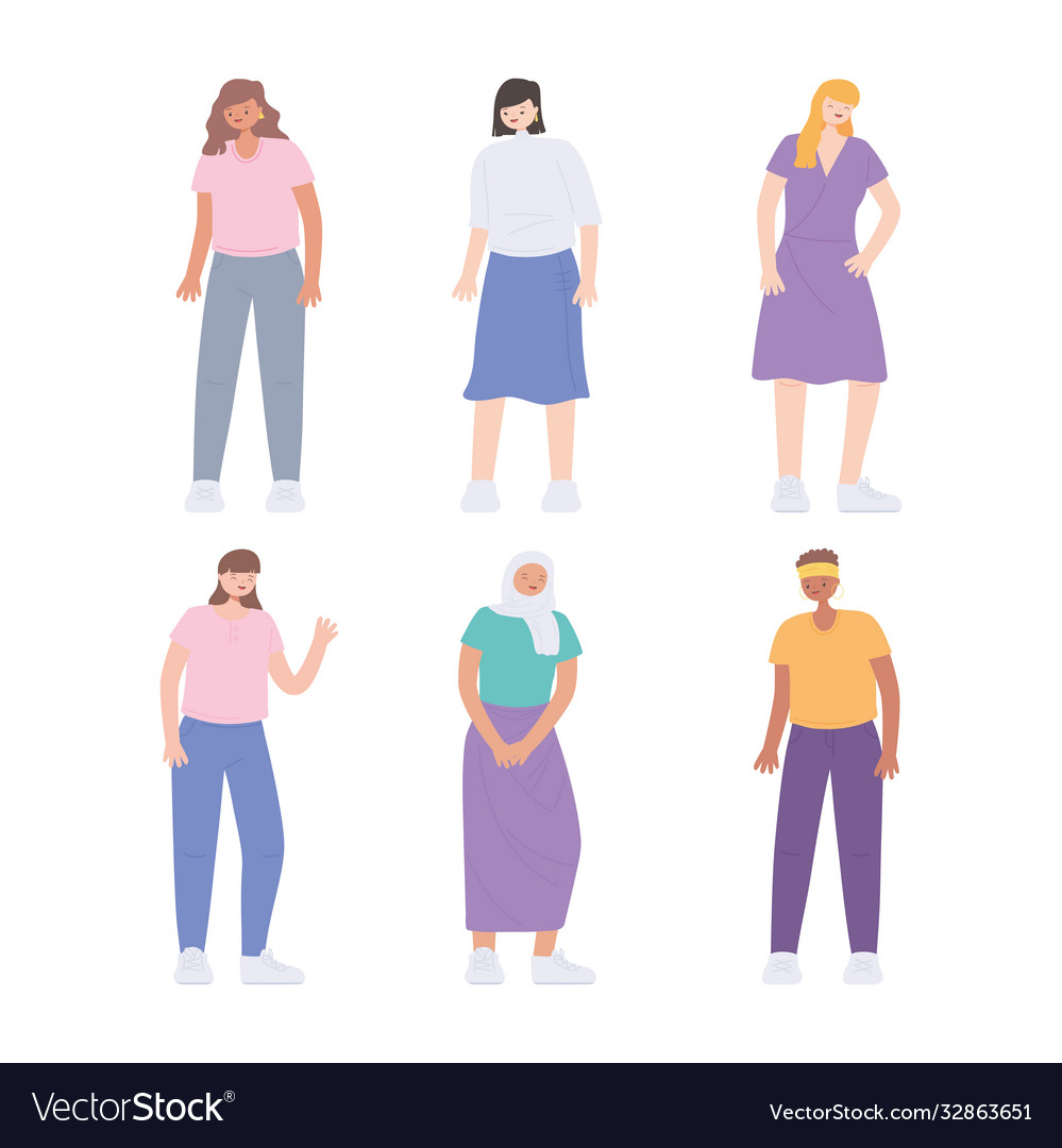 Diverse multiracial and multicultural people Vector Image Diverse multiracial and multicultural people Vector Image