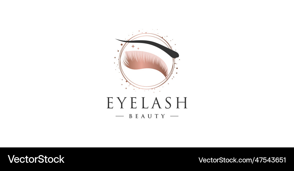 Eyelashes logo design with fresh and unique Vector Image