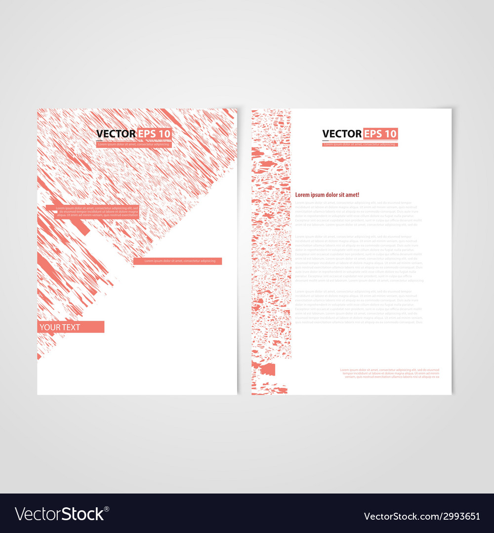 Flyer Template Back And Front Design Royalty Free Vector