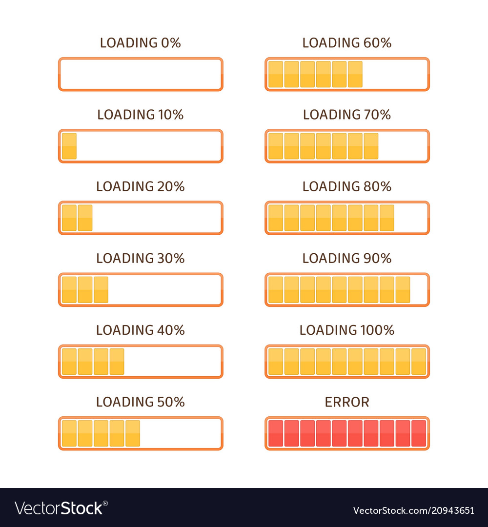 Loading Bar Royalty Free Vector Image Vectorstock