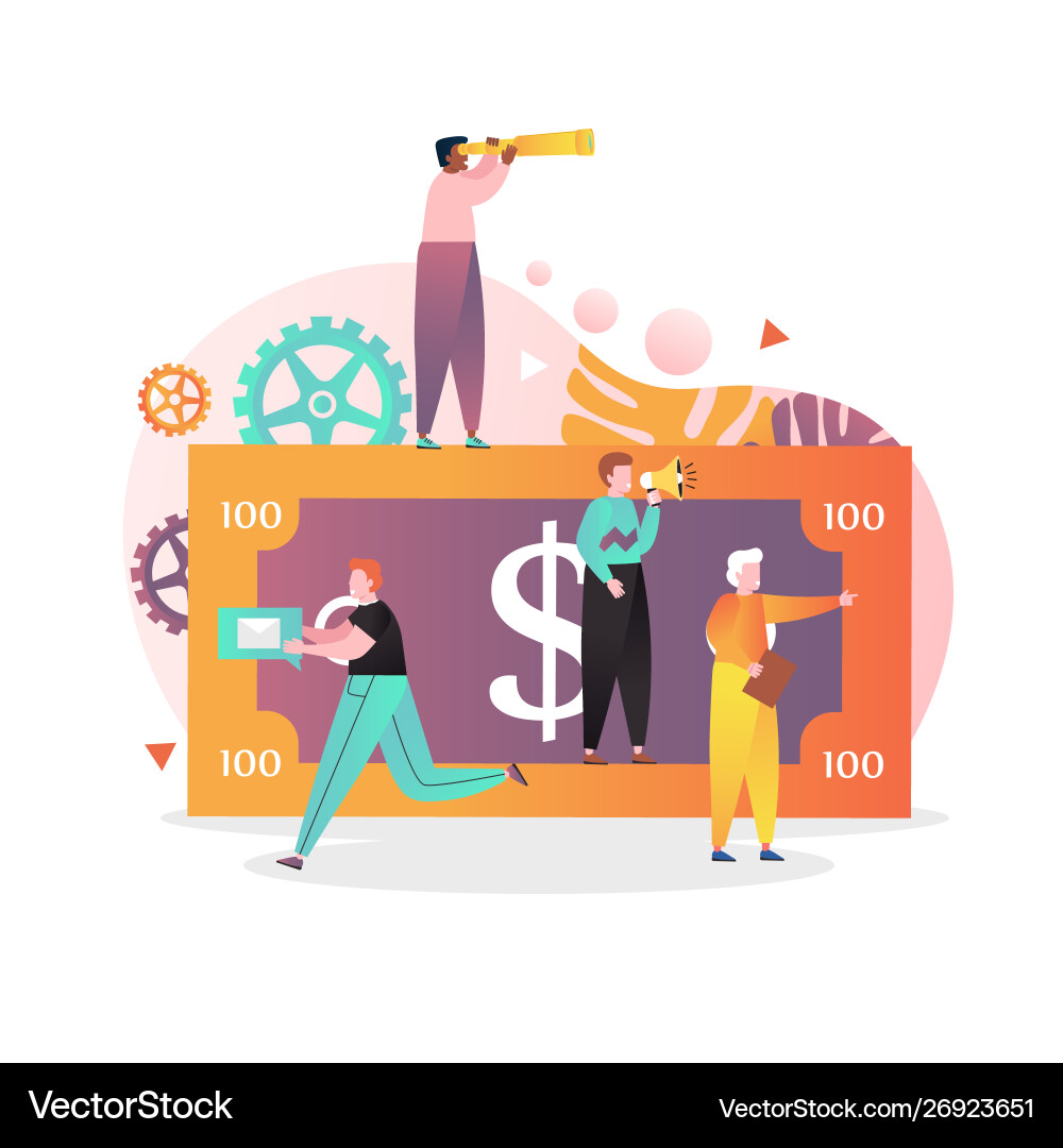 Money promotion concept for web banner Royalty Free Vector