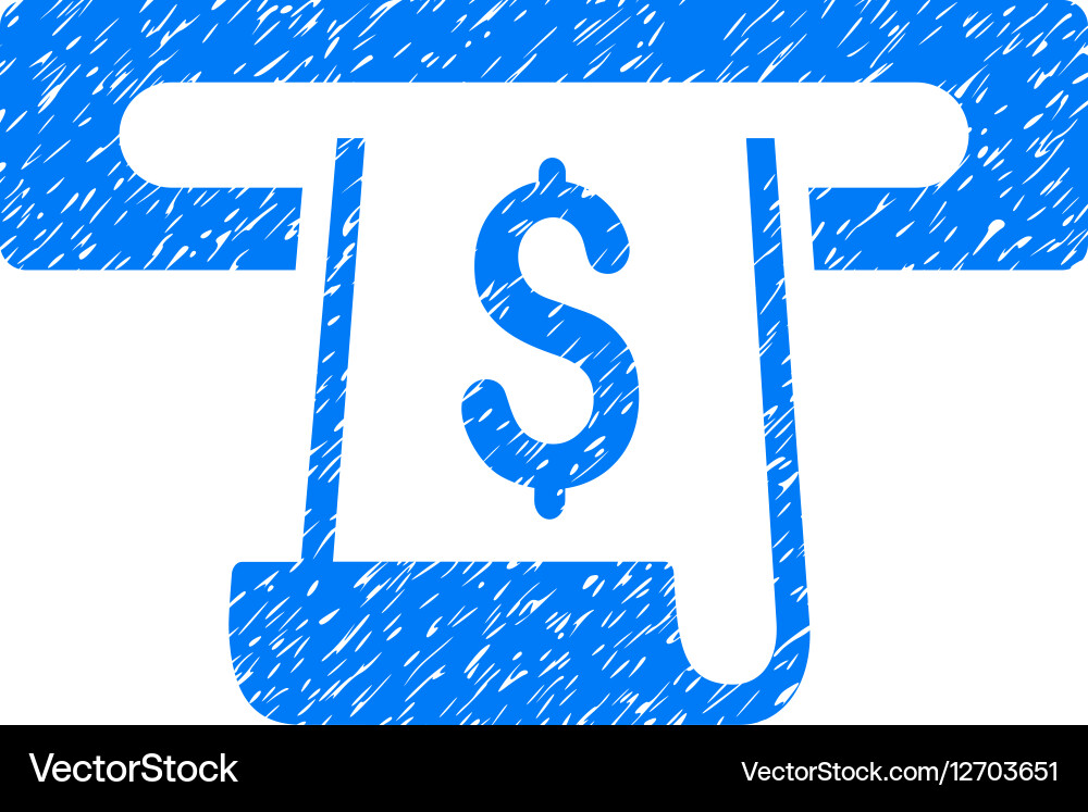 Paper receipt slot grainy texture icon Royalty Free Vector