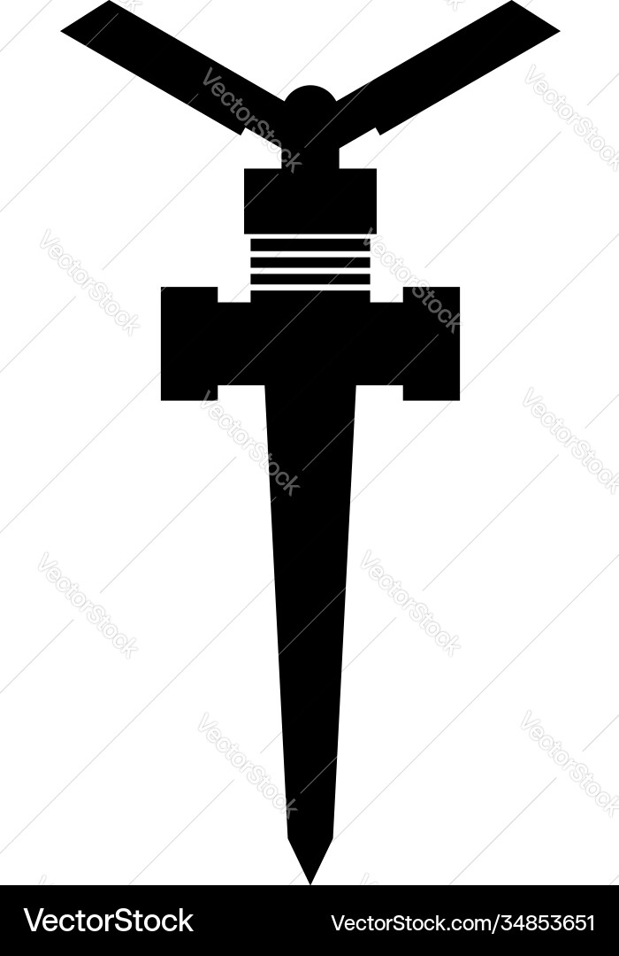 Rotating circular garden yard water sprayer Vector Image