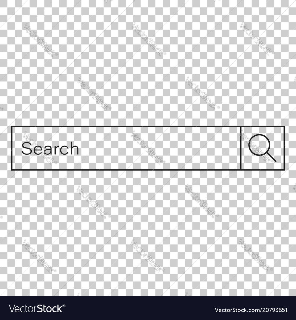 Search bar ui element icon in flat style Vector Image