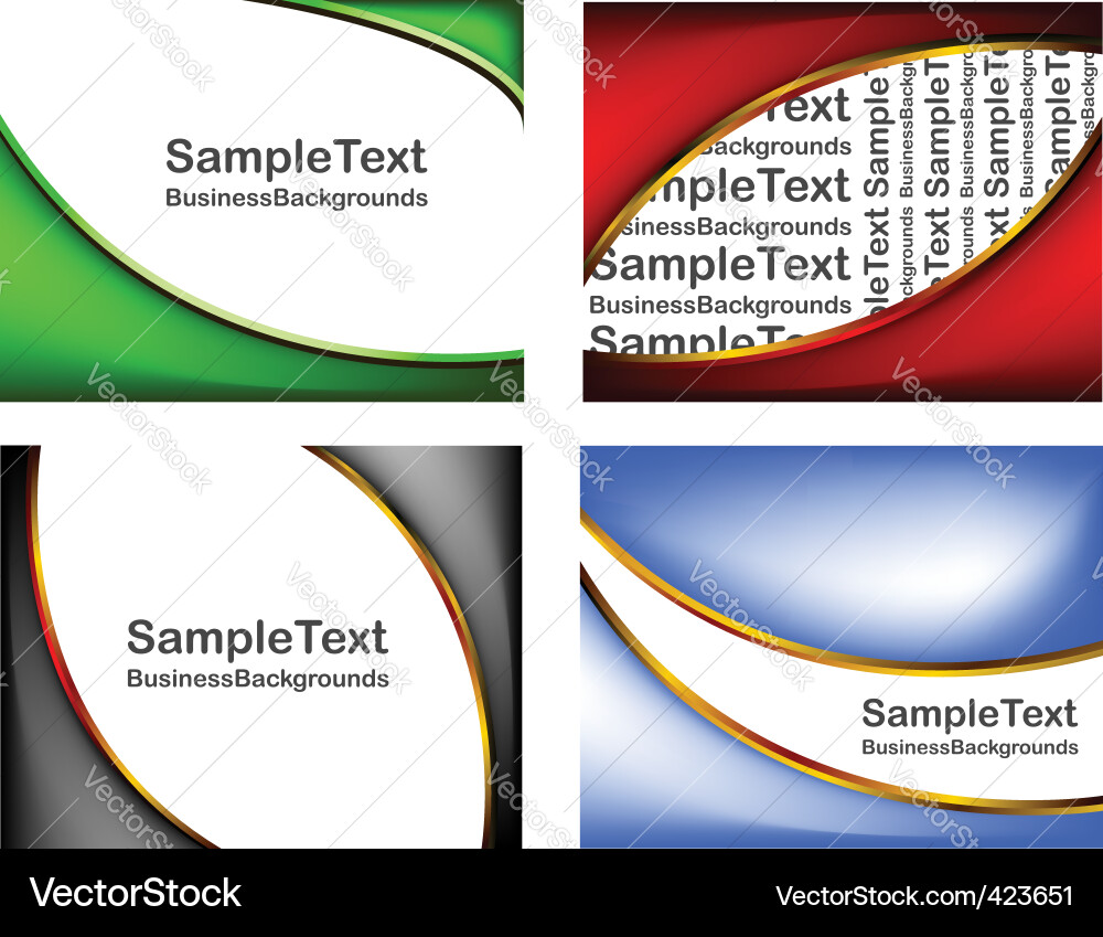 Set of business backgrounds Royalty Free Vector Image
