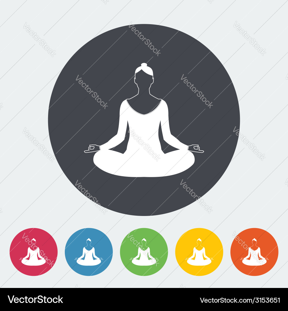 Yoga flat icon Royalty Free Vector Image - VectorStock
