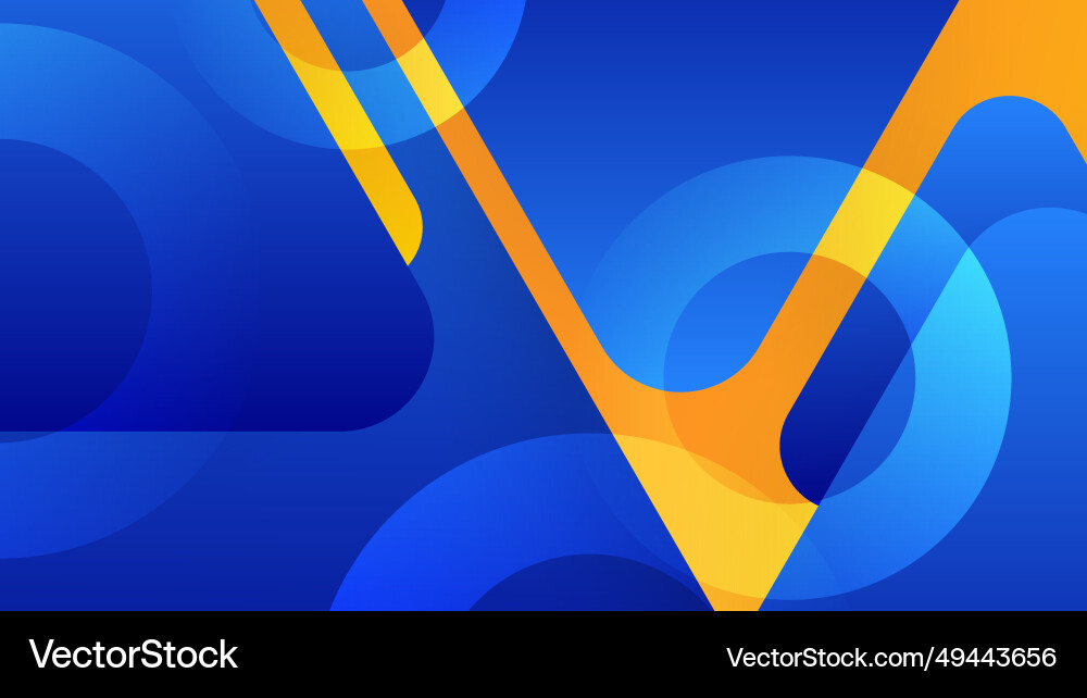 Abstract blue and yellow geometric shapes Vector Image