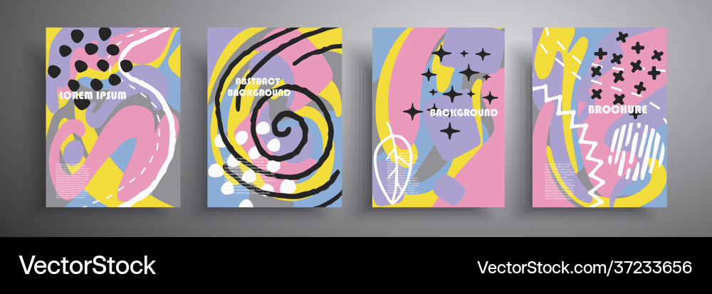 Creative design covers with abstract Royalty Free Vector