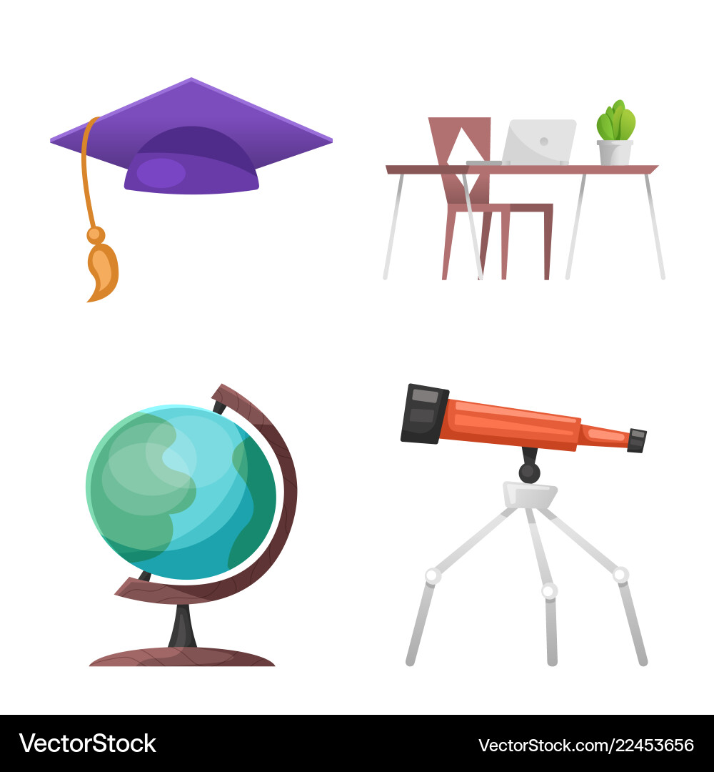 Design of education and learning icon set Vector Image