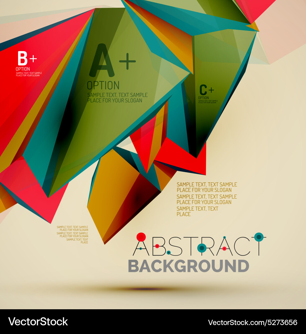 Geometric shapes in the air abstract Royalty Free Vector