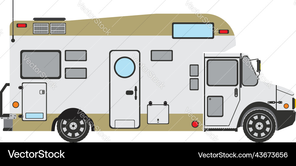 Luxurious recreational vehicle or rv Royalty Free Vector