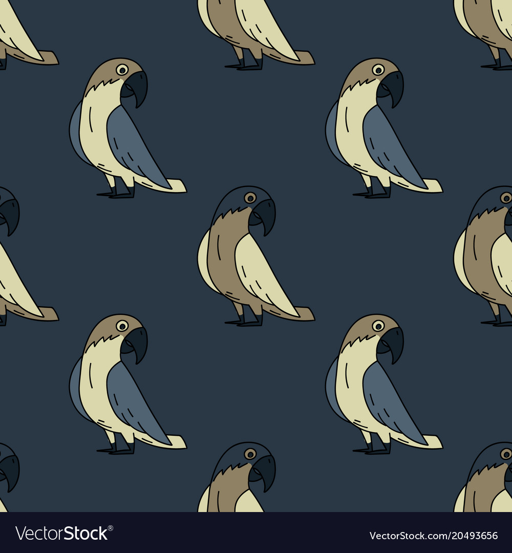 Parrot seamless pattern Royalty Free Vector Image