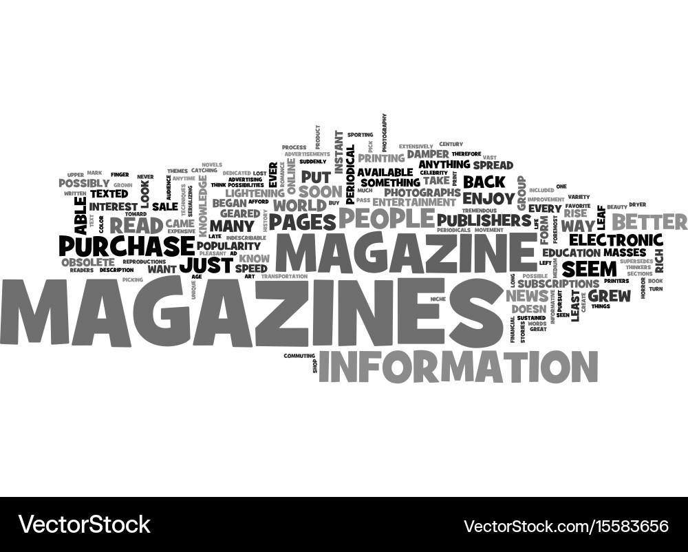 Why do we read magazines text word cloud concept Vector Image