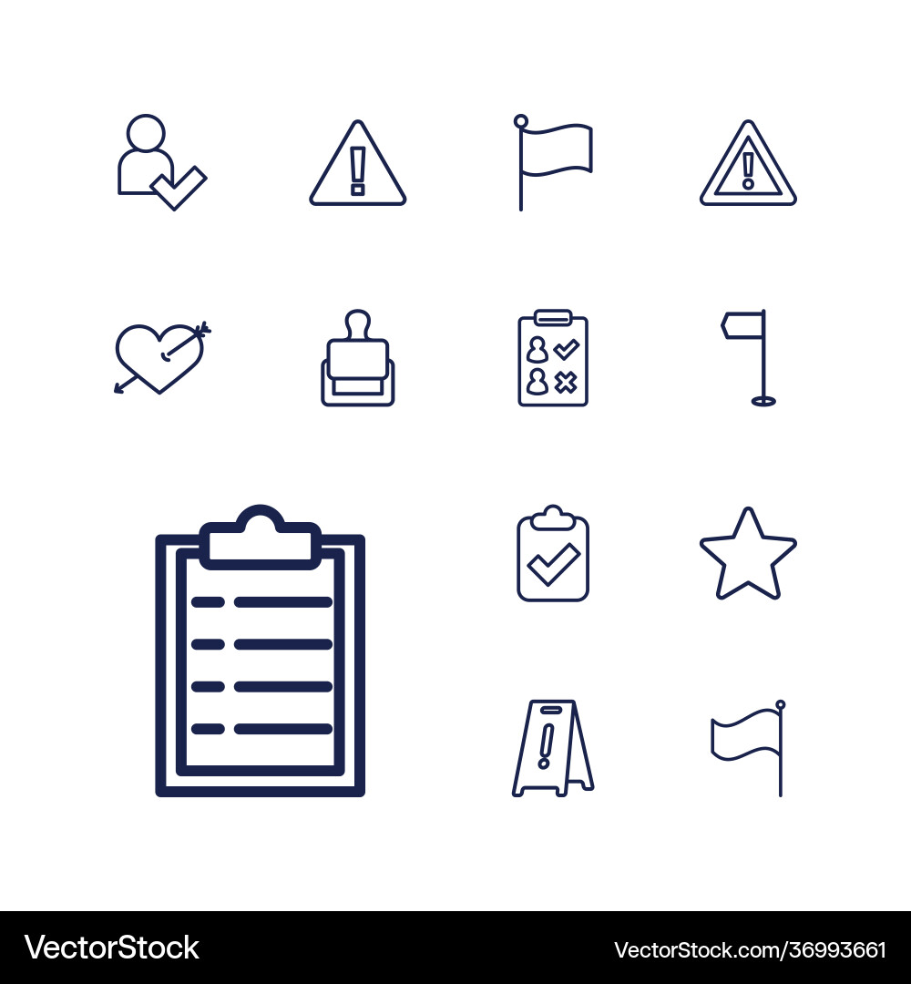 13 mark icons Royalty Free Vector Image - VectorStock