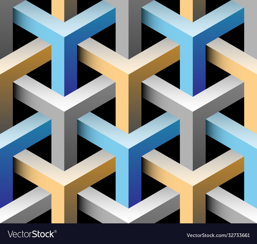 Abstract 3d seamless pattern Royalty Free Vector Image