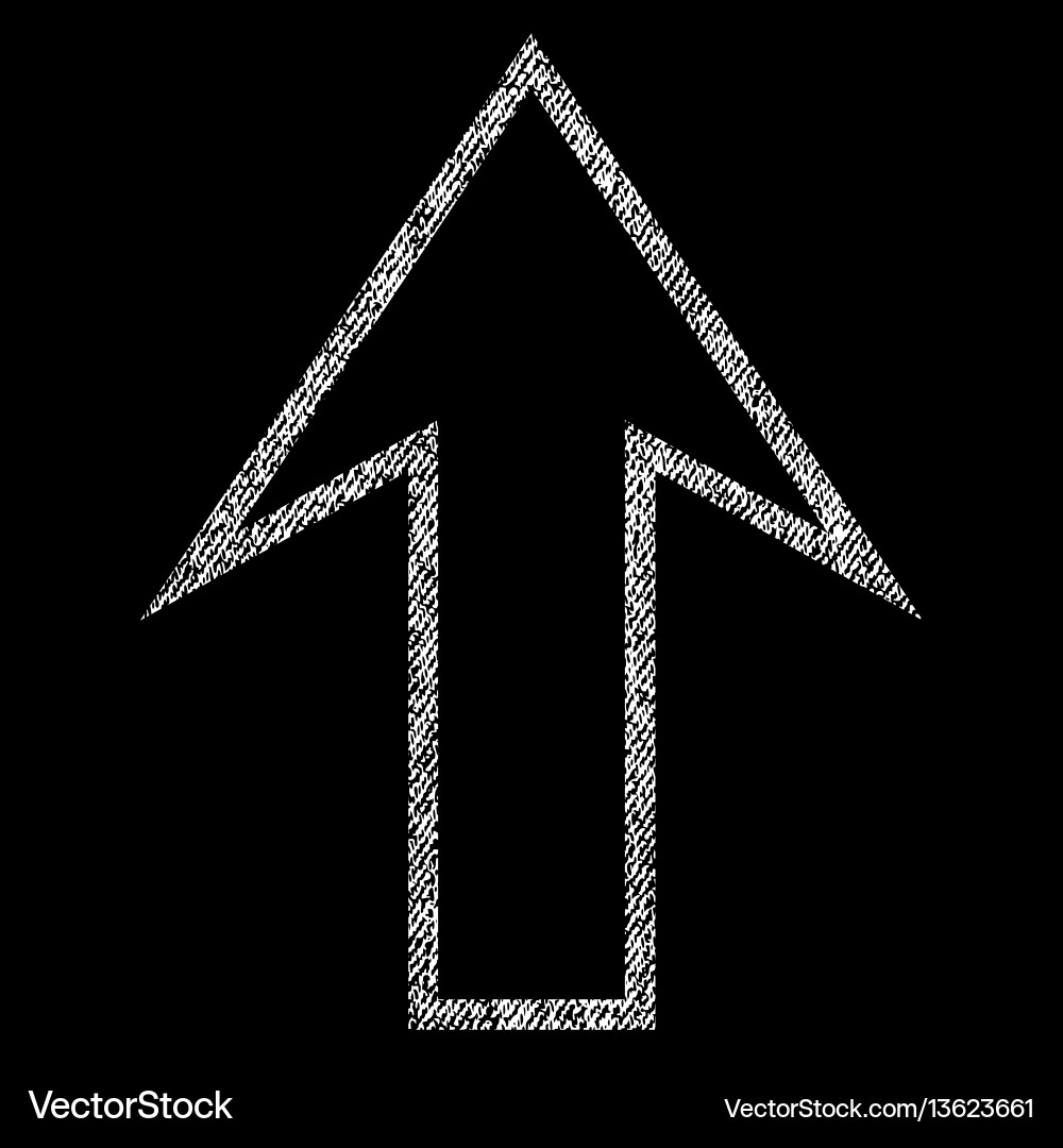 Arrow up fabric textured icon Royalty Free Vector Image