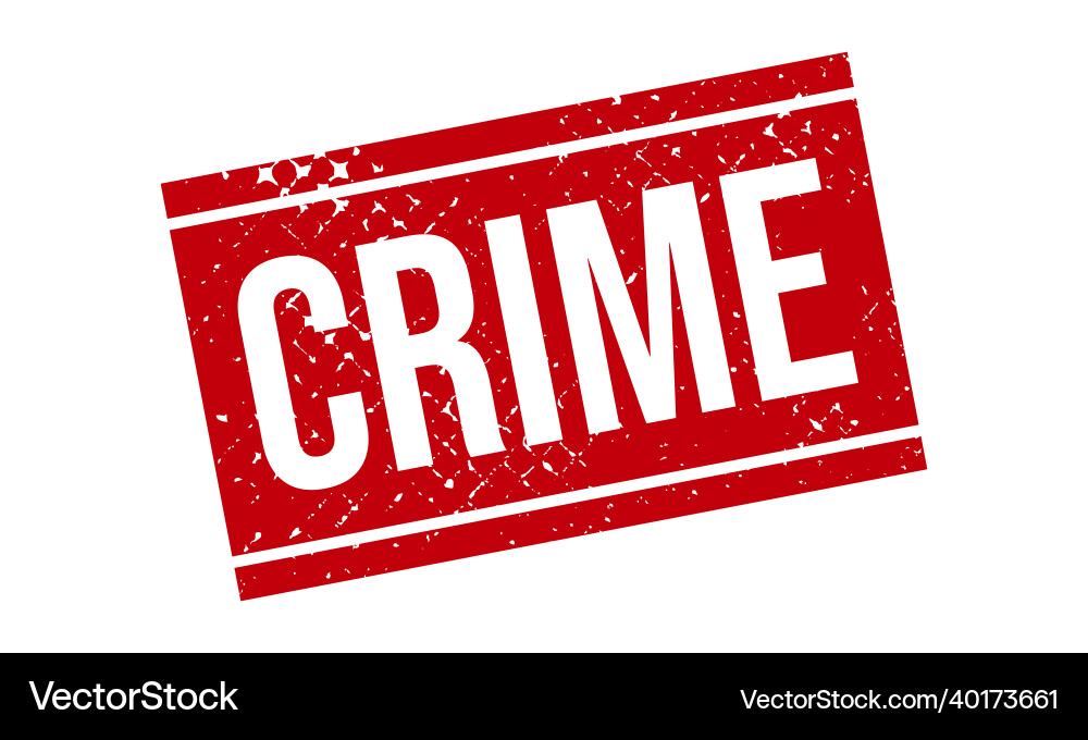 Crime rubber grunge stamp seal Royalty Free Vector Image