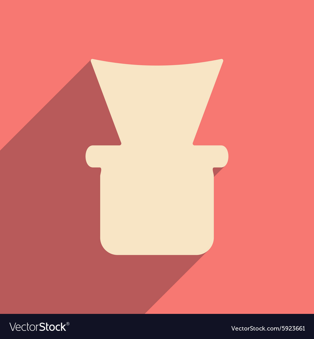 Flat with shadow icon and mobile application Vector Image