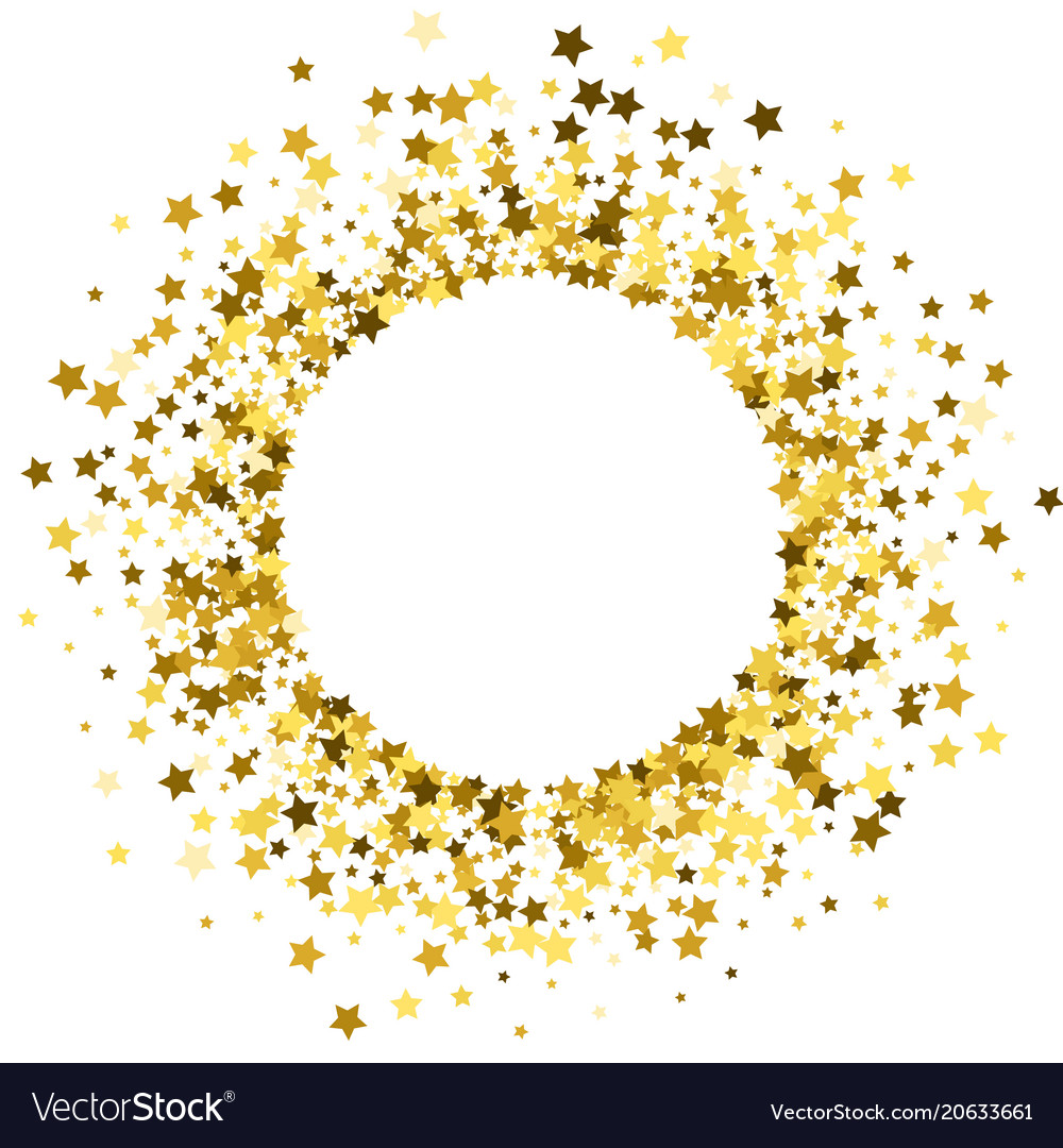 Frame or border of stars Royalty Free Vector Image