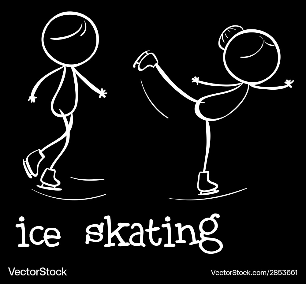 Ice skating Royalty Free Vector Image - VectorStock