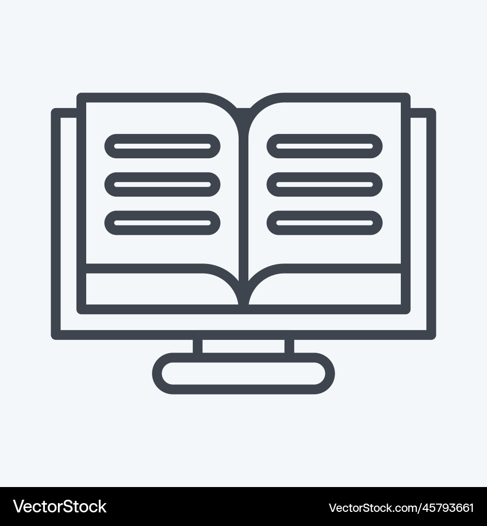 Icon online reading related to education symbol Vector Image