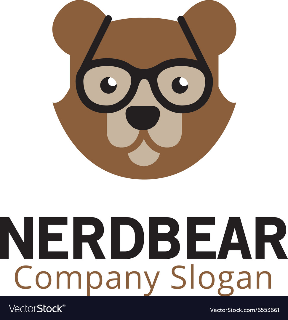 Nerd bear design Royalty Free Vector Image - VectorStock