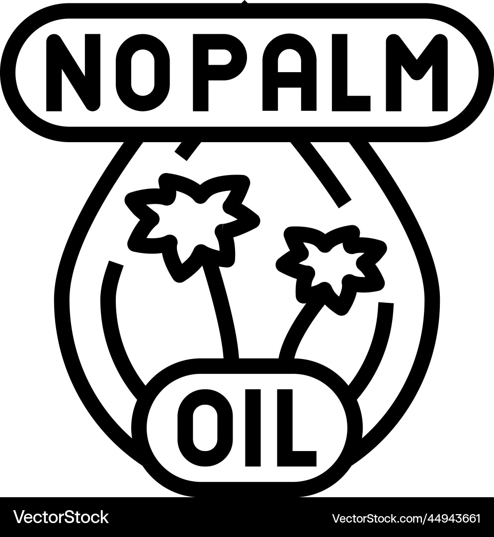 No palm oil line icon Royalty Free Vector Image
