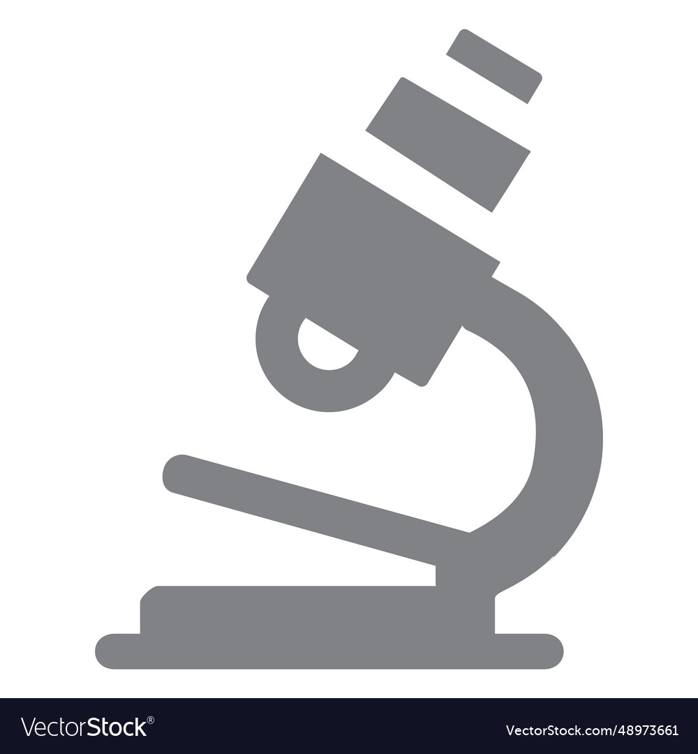 School microscope flat icon Royalty Free Vector Image