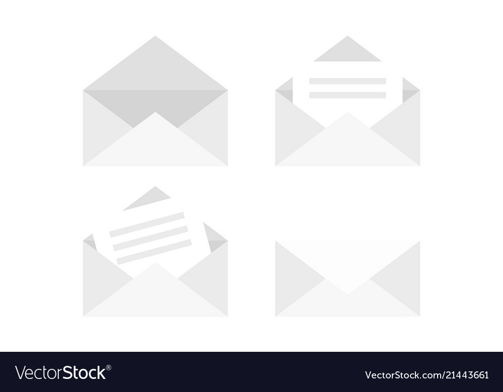 White envelope Royalty Free Vector Image - VectorStock