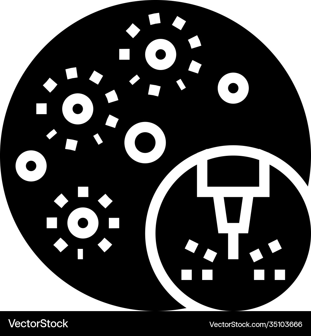 Acne treatment laser glyph icon Royalty Free Vector Image
