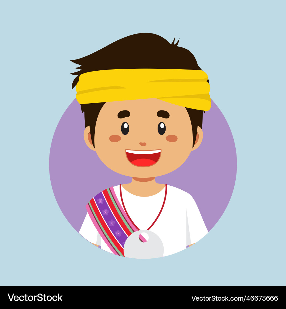 Avatar of a timur leste character Royalty Free Vector Image