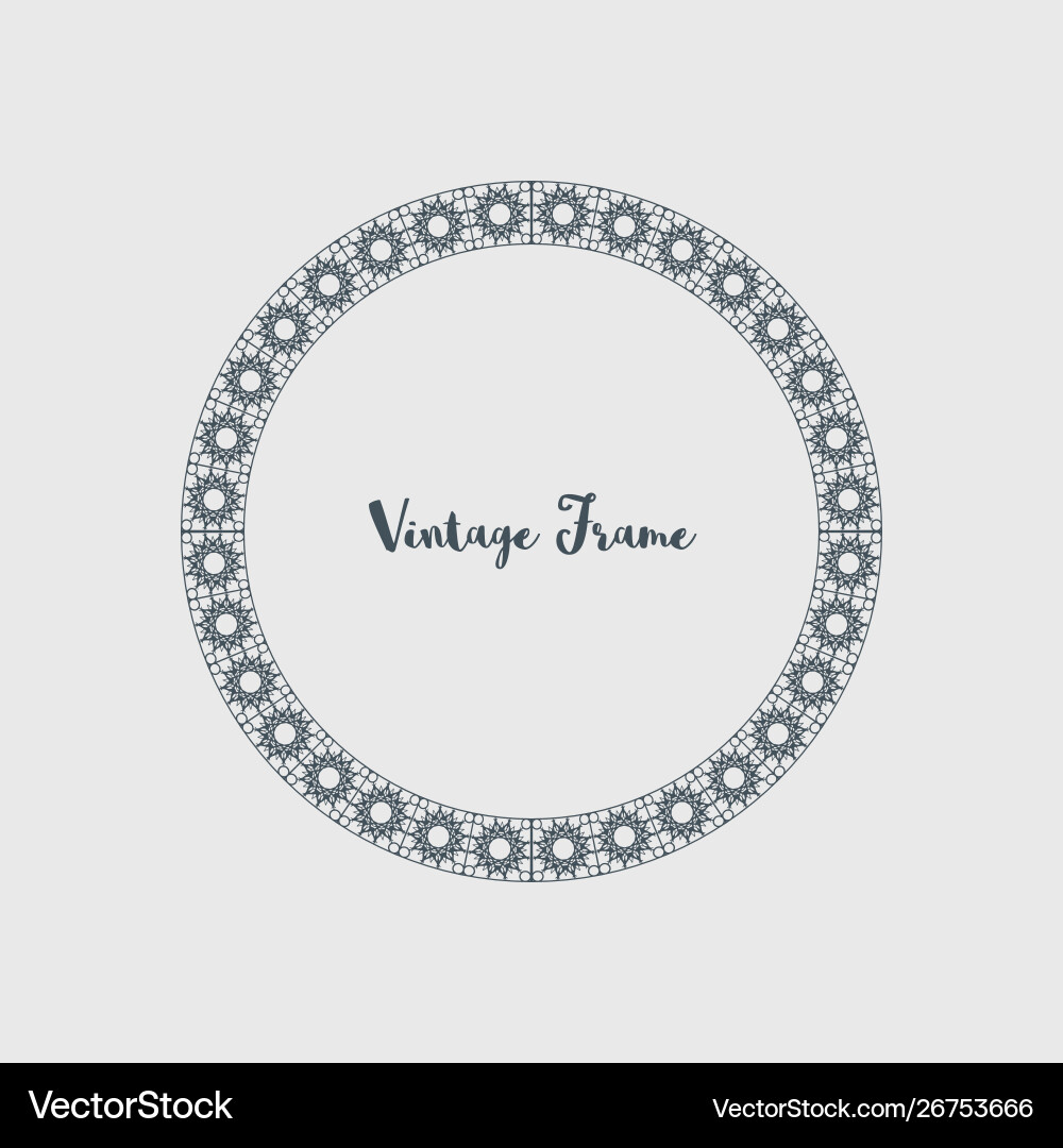Decorative circle frame Royalty Free Vector Image