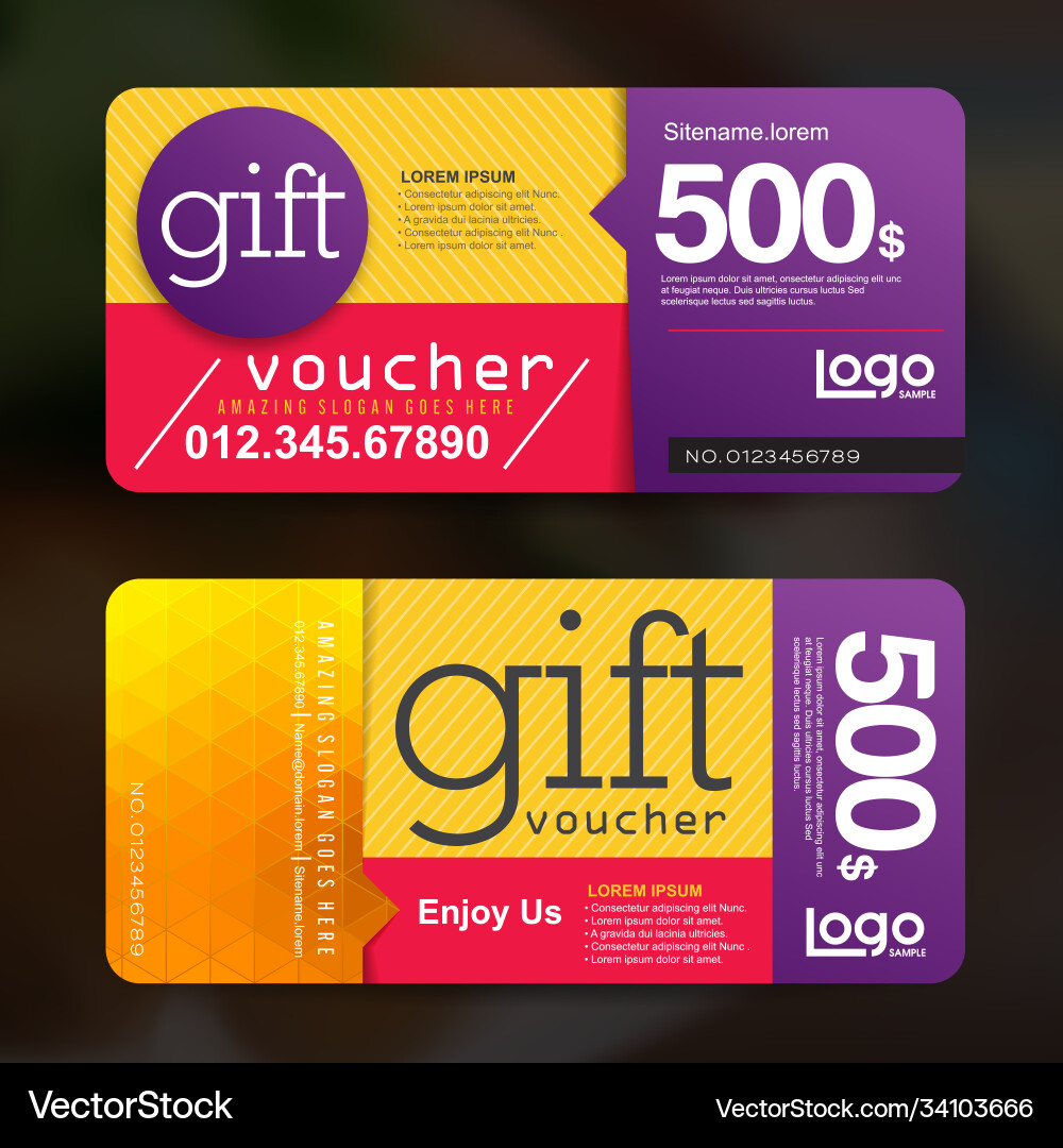 Discount voucher template with clean and modern Vector Image