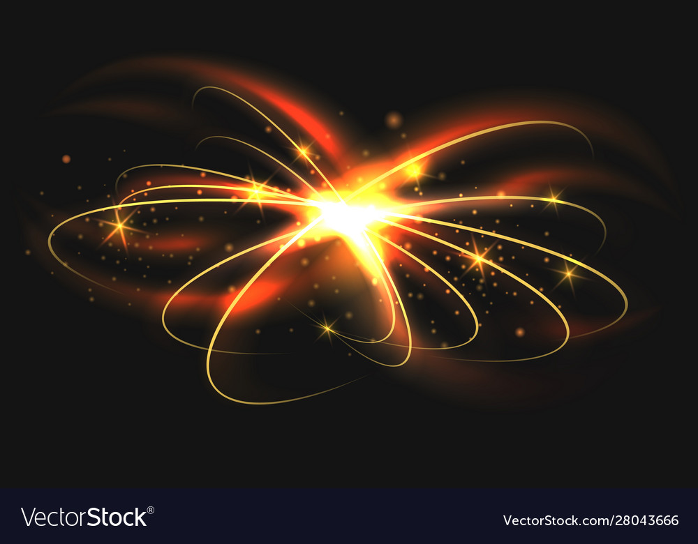 Flying circle lights effect Royalty Free Vector Image