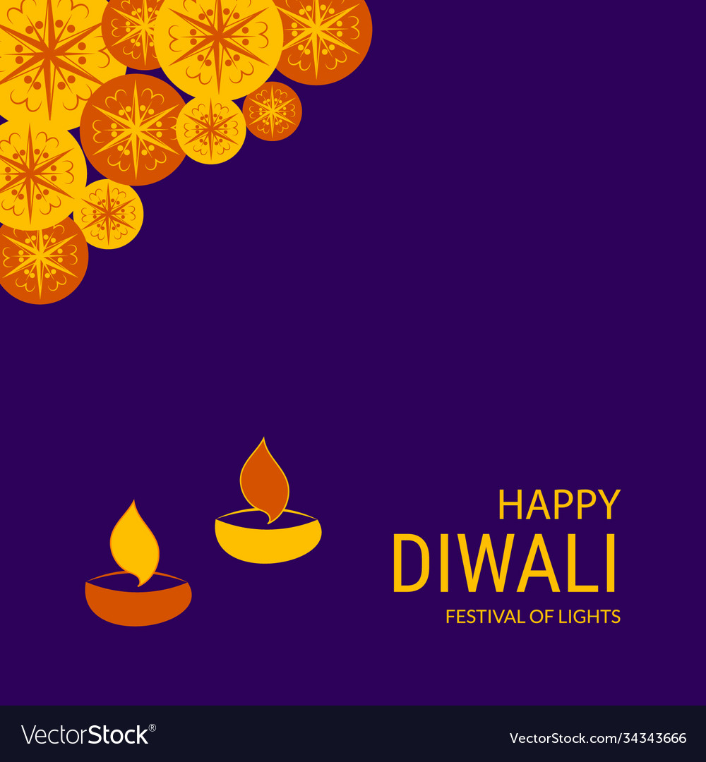 Happy diwali sale social media post image banner Vector Image