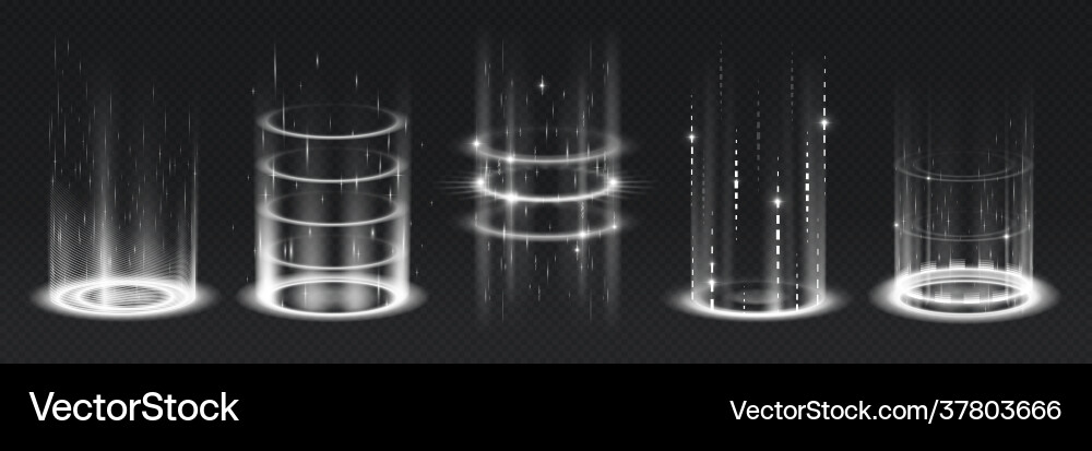 Level up effect realistic teleportation portal Vector Image